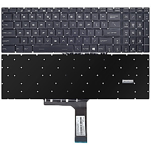 Replacement Keyboard for MSI GE75 Raider, GS75 Stealth, GL75 GL65 GP65 GP75 Leopard Series Game Laptop with Per-Key RGB Backlit Keyboard US Layout