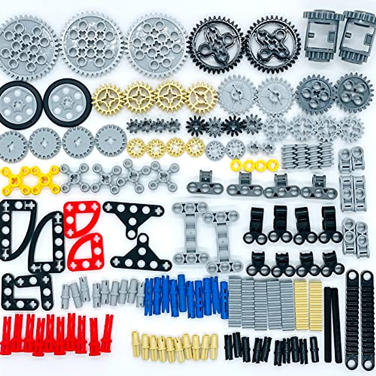 TACYILLU 145 Pcs Building Blocks Parts Gear and Axle Set Connectors Wheels Liftarm Pins Accessories Brick Sets Toys Tight Fit with Major Brands…