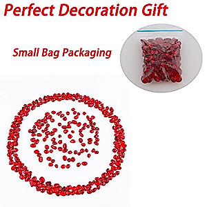 VTurboWay Aquarium Stone Ornament Red Glass Crystal Stone Fish Tank Gravel Decoration Fantasy DIY Fish Tank Hydroponic Plant Creative Decoration (A Pack of 150, Red)