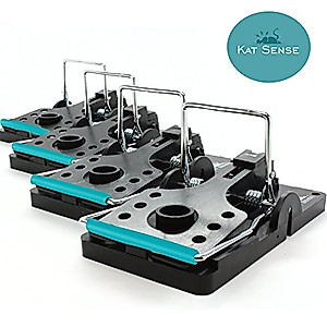 Large Rat Traps, Set of 6, Reusable Pest Control Solutions for Trapping Against Mouse, Chipmunk, and Squirrel. Instant Humane Kill Rodent Snap Trap That Work