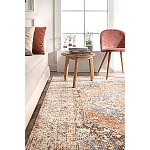 nuLOOM Vintage Kate Medallion Area Rug, 8 ft x 10 ft, Beige