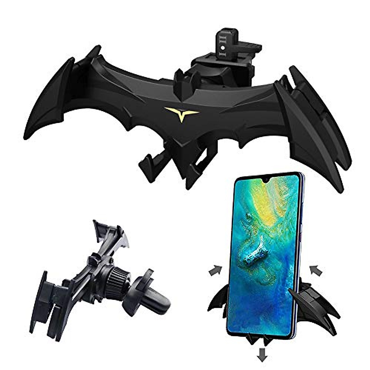 RFSRZ Car Vent Bat Mount Creative Bat Car Phone Holder Mount Universal Gravity Automatic Locking Hands Free