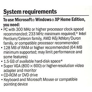 Microsoft Windows XP Home Edition Upgrade - Old Version