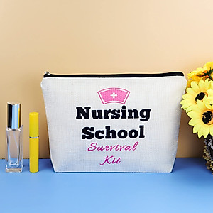 Nursing School Gifts Cosmetic Bag Gift Nurse Gifts for Women Nurse Makeup Bag Practitioner Gift Nurse Appreciation Gift Nurses Day Birthday Graduation Gift for Nurse Nursing Student Makeup Pouch