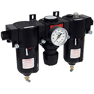 Dixon C26-04AMB Automatic Drain Wilkerson Standard Combination Unit with Metal Bowl, 1/2" Size, 128 SCFM Flow, 200 psig Pressure