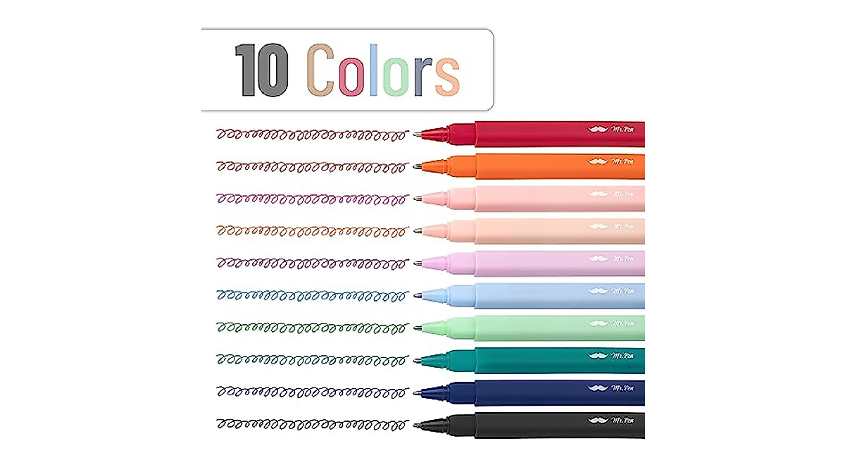 Mr. Pen Aesthetic Pens - 10 Pack of Colors