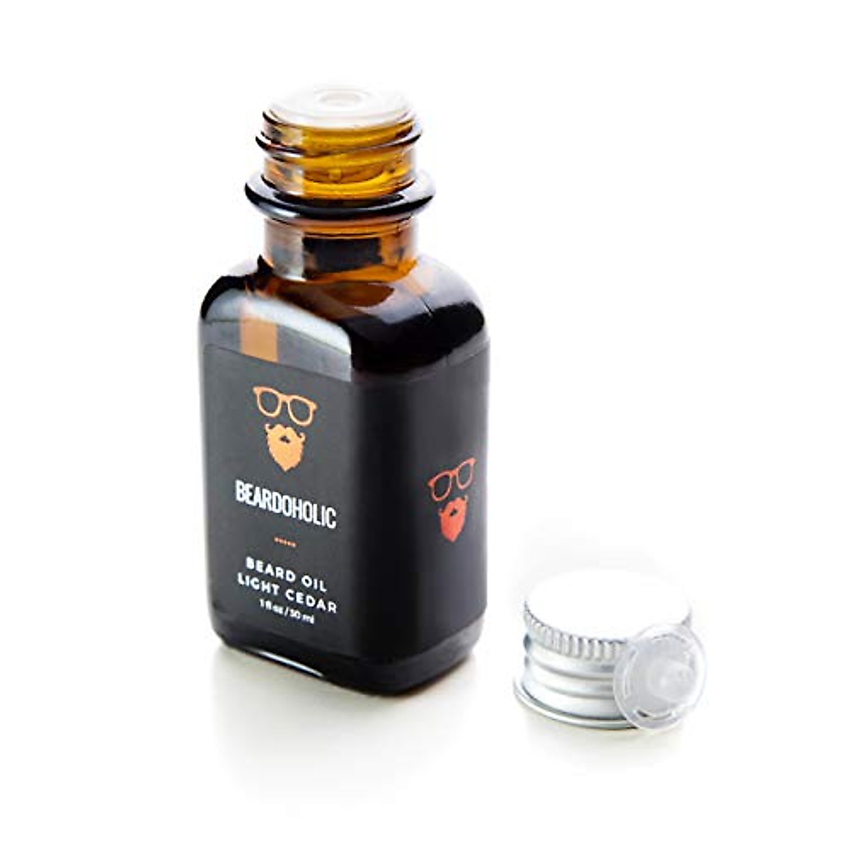 Beardoholic Premium Quality Beard Oil and Leave-in Conditioner, Softener - 100% Pure Organic Natural, Light Cedar Scent - Beard Growth and Stops Itchiness - Jojoba and Argan Oil