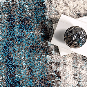 nuLOOM Haydee Glacial Abstract Area Rug, 10x14, Blue