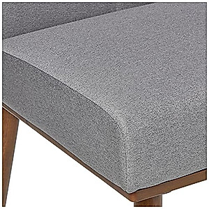 The Mezzanine Shoppe Playmate Upholstered Tufted Armless Loveseat, 40.5", Gray