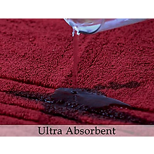 COTTON CRAFT Washcloths - 12 Pack Super Zero Twist Facecloths -13x13-100% Cotton Baby Wash Cloths - Ultra Soft Absorbent Everyday Luxury Bathroom Kitchen Spa Gym Pool Camp Dorm - Easy Care - Garnet