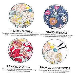 DOITOOL 3pcs Pumpkin Pin Pack Corsage Wristlet Band Sewing Machine Accessories Magnetic Pin Cushion Needlework Pin Cushions Needle Pin Collector Sewing Pin Pad Printed Pin Cushion Work