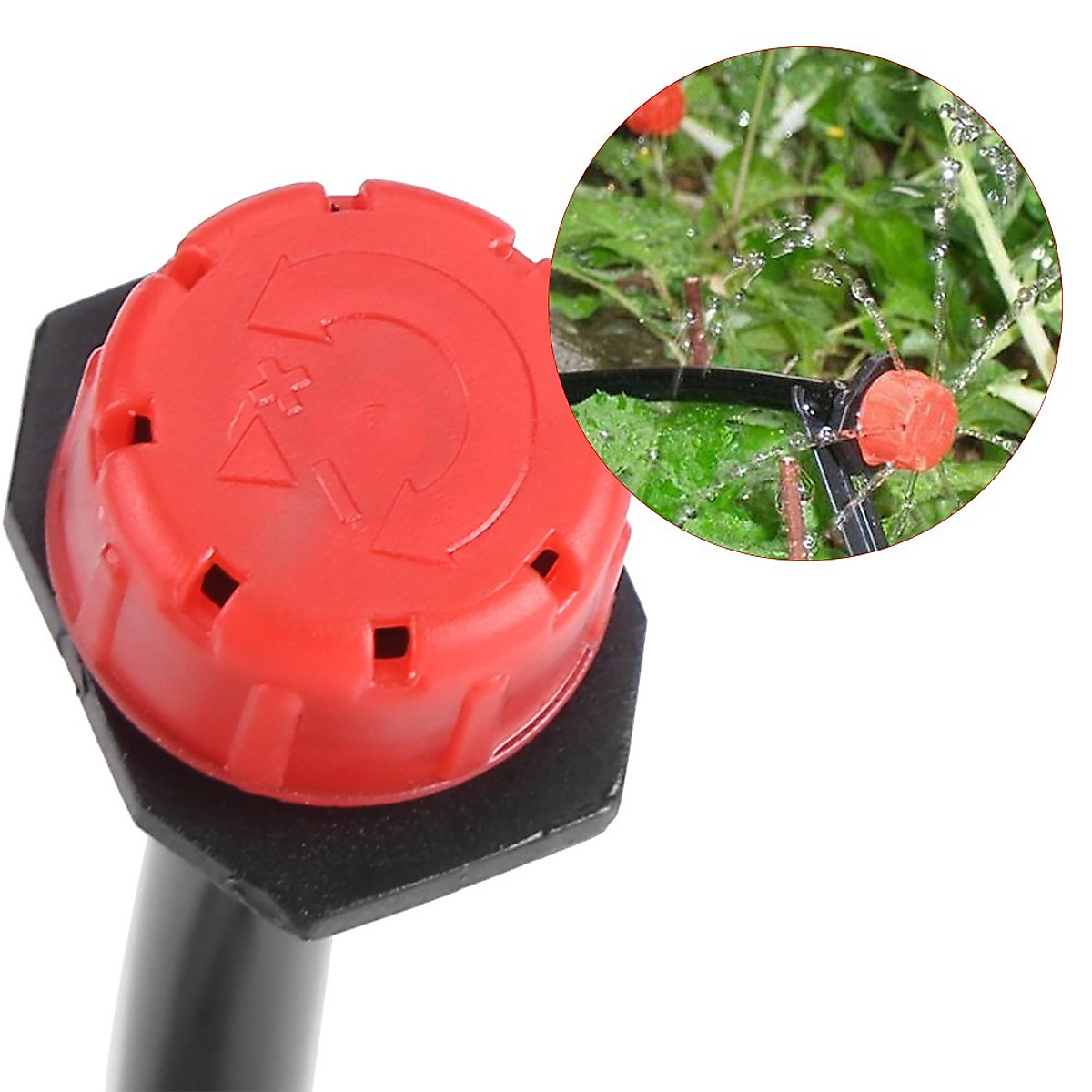 25m Adjustable Automatic Micro Drip Irrigation System Kit Plant Self Watering Garden Hose Kits DIY Watering Timer Automatic Patio Mister for Patio Garden Flower Plants