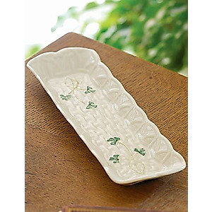 Belleek 2083 Shamrock Mint Tray