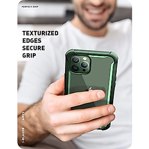 i-Blason Ares for iPhone 13 Pro Max Case 6.7 inch [Built-in Screen Protector] [Military-Grade Protection] Clear Full-Body Shockproof Rugged Bumper Phone Case for iPhone 13 Pro Max (Alpine Green)