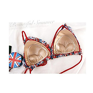 UPSTORE 1Pair Silicone Gel Triangle Shaped Bra Inserts Breast Chest Swimsuit Pads Enhancers Push-up Molding Pad A to D Cup for Bikini (Clear)