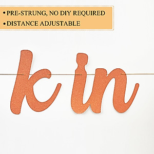 Uniwish Little Pumpkin Banner for Pumpkin Themed Baby Shower Decorations Garland Pumpkin Orange Glitter Thanksgiving Fall Harvest Kids Birthday Party Supplies