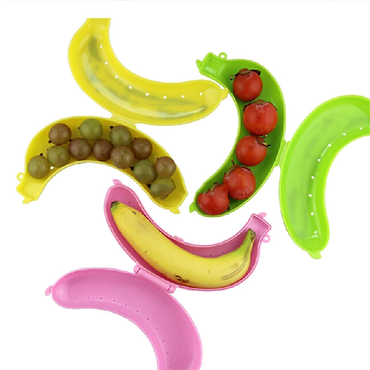 Banana Saver Flexible Keep Plastic Picnic Fruit Banana Storage Case Kitchen Tools Banana Keeper
