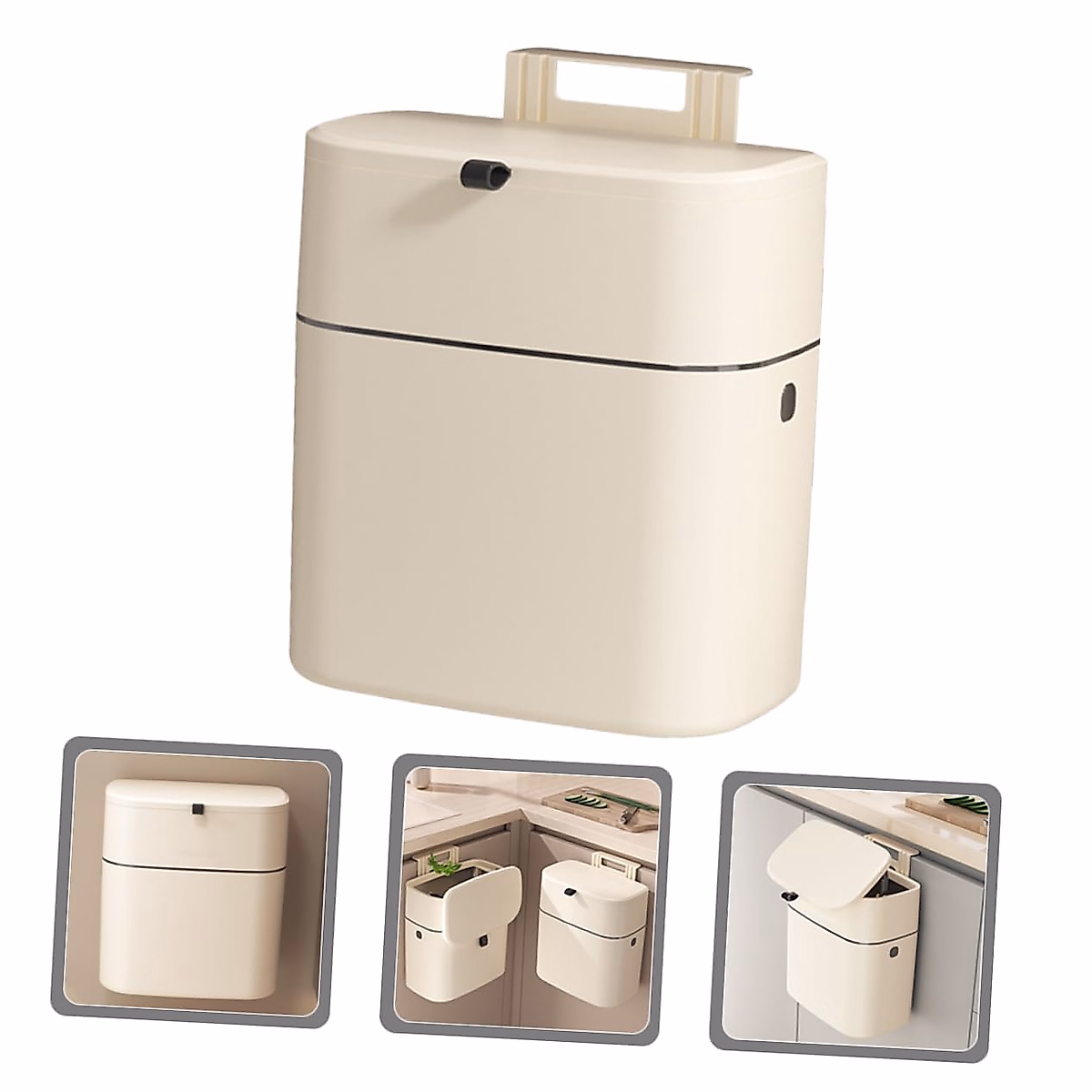 Didiseaon waste container waste bin trash can cabinet trash bin trash can with lid counter top compost bucket kitchen compost bin trash cans garbage can pp Storage tank office dual purpose