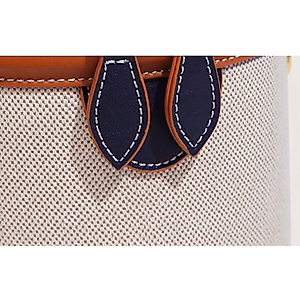 DaHeng Mini Women Retro Bucket Bag Vintage Handbag Cylinder Crossbody (White)