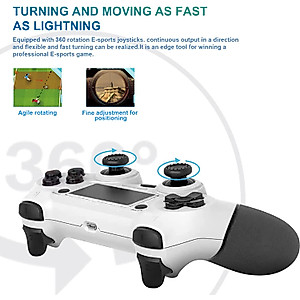 SADES PS-4 Wi'reless Controller Gamdpad for Playstation 4/ PS-4 Pro Console, Remote Joystick with Enhanced Responsiveness, Motion Motor/LED Lights/Audio Function/Anti-Slip Design(Ship from USA)
