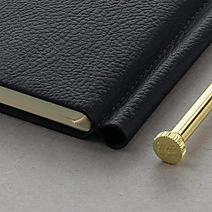 Letts of London Legacy Heritage Weekly/Monthly Planner, 12 Months, January to December, 2024, Slimline Pen, 6” x 3.375", Black (C081163-24)