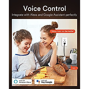 Smart USB Outlet in-Wall - Smart Electrical Outlet That Work with Alexa, Google Home, 15 Amp, No Hub Required, ETL & FCC Certified, 2.4G WiFi Only (2 Pack)