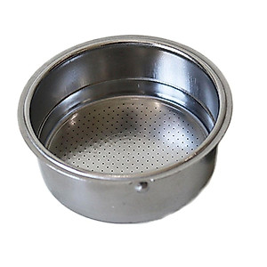 51mm Stainless Steel Coffee Filter Double Layer Filter Basket Stainless Steel Portafilter Basket Espresso Handle Basket Compatible for Portafilter Coffee Machine(Double Cup)