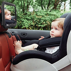 The Peanutshell Back Seat Mirror – Premium Shatterproof Acrylic Baby Mirror for Car, Wide Angle 360 Degrees Fully Adjustable and Easy to Install Baby Travel Essential, Mirror for Car Seat Rear Facing