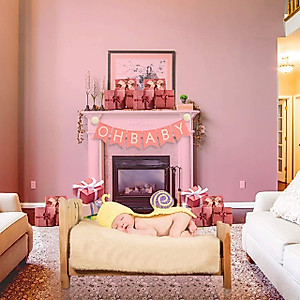 Oh Baby Felt Fabric Banner - Baby Girl Banner, Modern Baby Shower, Pregnancy Banner, Baby Announcement, Gender Reveal Party Supplies, Baby Shower Backdrop, Announcement of Pregnancy Baby Shower Party Decorations.