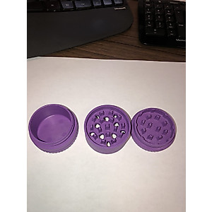 Santa Cruz Shredder Grinder for Herbs Knurled Top for Stronger Grip 3-Piece 2.2"(Purple)