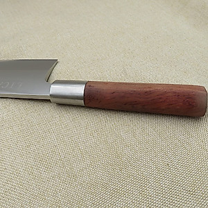 LICAIDAO Deba Knife, Fish Fillet Knife, Stainless Steel Single Bevel Japanese Kitchen Knife for Fish Cutting with Ergonomic Handle, 210mm