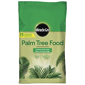 Miracle-Gro Palm Tree Food, Plant Food for Deep Green, Faster Growing Foliage with Slow Release Nitrogen, 20 lbs.