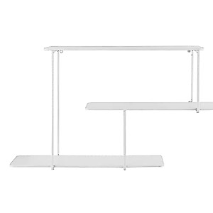 Safavieh Home Collection Anthe Modern White Floating 3-Tier Display Wall Shelf
