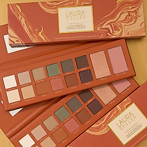 LAURA GELLER NEW YORK Laura's Essentials Timeless Terracotta Eye & Face Makeup Palette, Matte & Shimmer Eyeshadows with Blush and Highlighter Duo