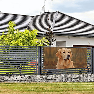 Golden Retriever Banner Wall Hanging Backdrop Banner Large Party Banner Sign Poster Medium Party Backdrops For New Year Graduation Wedding Birthday Party Decor