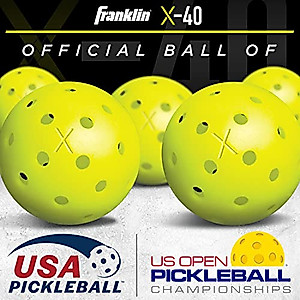 Franklin Sports Pickleball Paddle and Ball Set - Wooden Pickleball Rackets + Pickleballs - 2 Players - USA Pickleball (USAPA) Approved