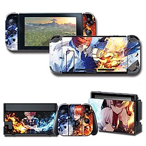 GilGames Protector Skin for Nintendo Switch, Stickers Decals Wrap Cover Full Set Protection Faceplate Console Dock