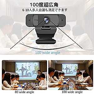 JETAKu Webcam HD 1080p-Streaming Webcam with Privacy Cover for Desktop Computer PC,100° Wide-Angle View with Stereo Microphone, USB Webcam Plug and Play,Low-Light Correction