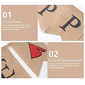 Amosfun One Happy Camper Burlap Banner Camping Party Decoration Happy Camper Birthday Decorations Retirement Birthday Camper Yard Decoration