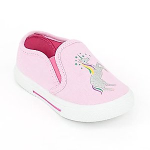 Simple Joys by Carter's Kids Phil Slip-on Canvas Shoe Sneaker, Light Pink, 7 US Unisex Toddler
