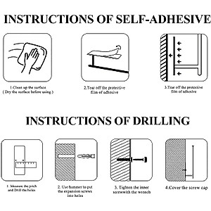 Paper Towel Holder,Paper Towel Holder Under Cabinet Self Adhesive Kitchen Countertop Wall Mount Paper Towel Holders with Screws for Rough Surface,Vertically or Horizontally Black