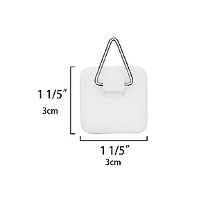 Artliving 1.25 Inch Invisible Adhesive Plate Hanger Set Vertical Plate Holders for the wall (20 pack)
