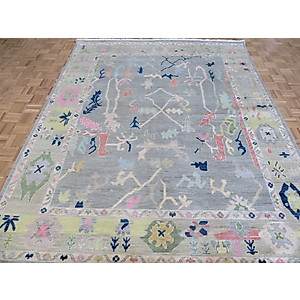 8 x 10 Hand Knotted Gray Turkish Oushak Oriental Rug G14233