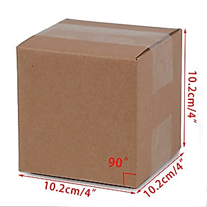 SUNLPH Shipping Boxes 4x4x4 Inches Small Corrugated Cardboard Boxes, 25 Pack