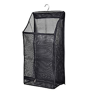 M.M.A Wall Hanging Mesh Laundry Basket Underwear Socks Barrel Bucket Clothing Storage Bag Foldable Bathroom Dirty Cloth Storage Bag