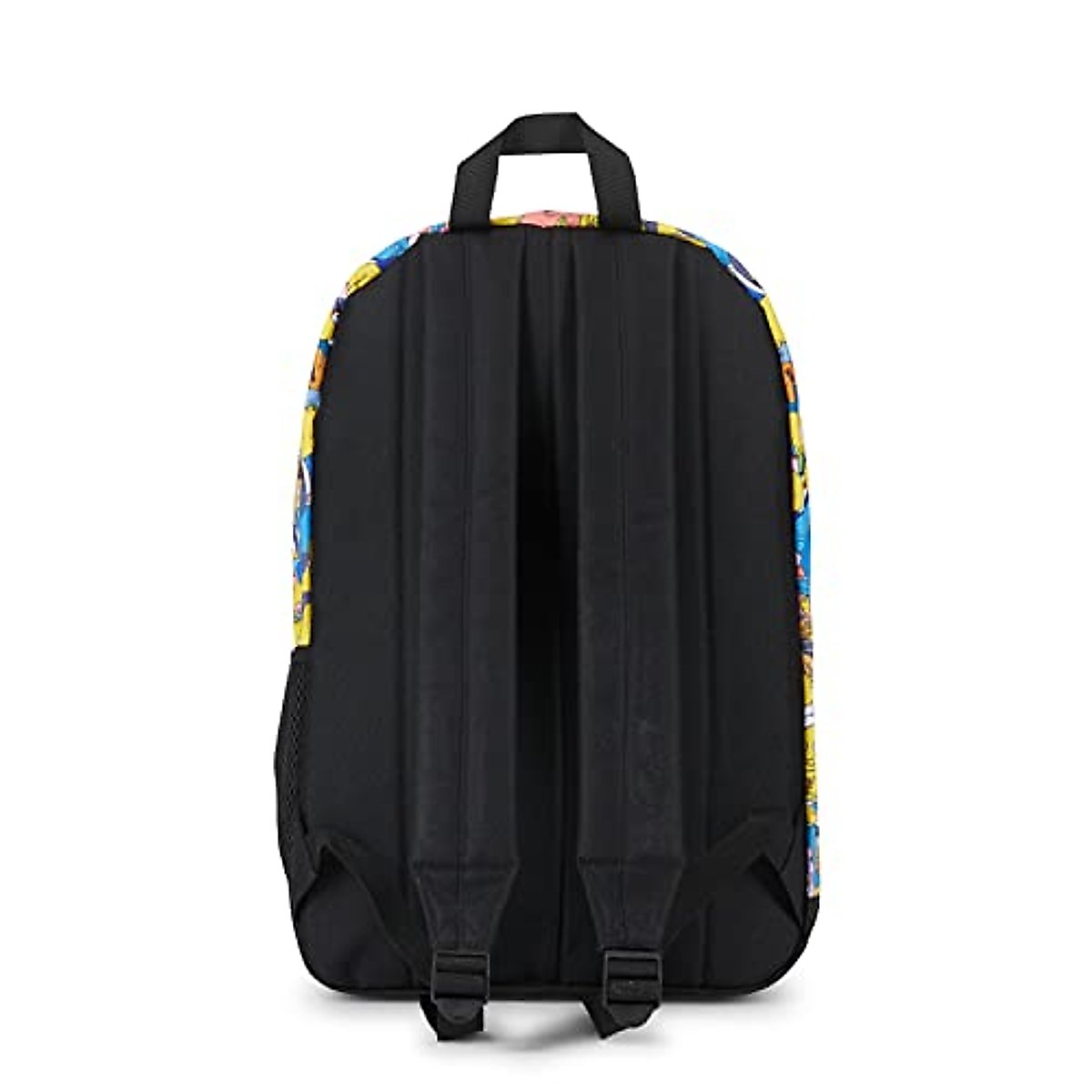 The Simpsons Homer Allover Backpack - The Simpsons Krusty The Clown, Homer, Bart and Lisa Bookbag - Knapsack for All (Yellow)