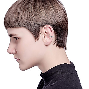 Jstyle 20Pcs Adjustable Ear Cuffs Earrings Set for Women Stainless Steel Non-Piercing Cartilage Clip On Wrap Earring Set