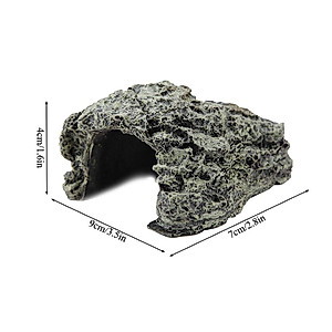 Valentine's Day Carnival Fish Hiding Cave Aquarium Tortoise Reptile Basking Hide Habitat Shelter for Aquarium Terrarium Decoration Ornament(Small)