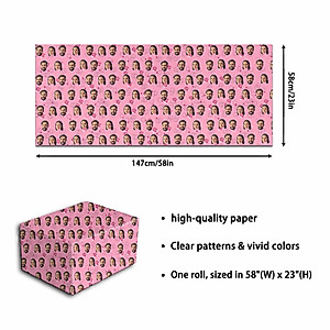 M YESCUSTOM Personalized Anniversary Wrapping Paper with Picture Text Custom 1st50st60st70stGift Wrapping Paper for Couple Mon Dad Husband Wife BF GF(USAshipped)