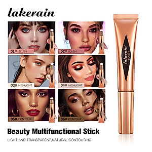 Liquid Blush Beauty Wand, Liquid Blush, Blush stick, Liquid Blush for Cheeks, Contour Beauty Wand, Natural Smooth Creamy Highlight Matte Liquid Blush Stick with Soft Cushion Applicator (Contour Stick#1)